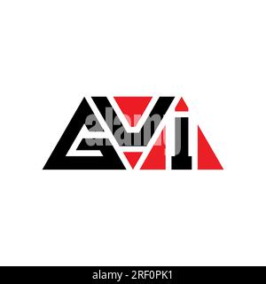 GUI triangle letter logo design with triangle shape. GUI triangle logo ...