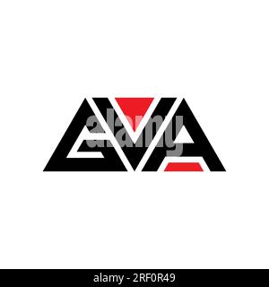 GVA triangle letter logo design with triangle shape. GVA triangle logo ...