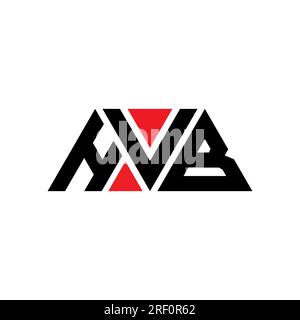 HVB triangle letter logo design with triangle shape. HVB triangle logo ...
