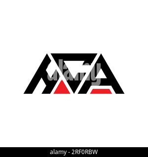 HCA triangle letter logo design with triangle shape. HCA triangle logo ...