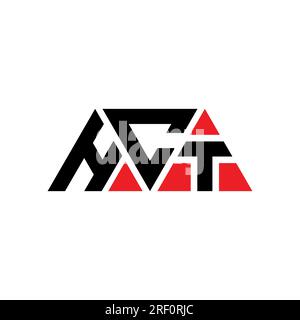 HCT triangle letter logo design with triangle shape. HCT triangle logo ...