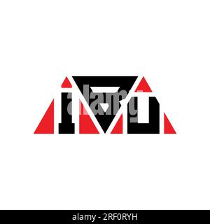 IBU triangle letter logo design with triangle shape. IBU triangle logo ...