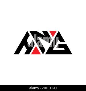HNG triangle letter logo design with triangle shape. HNG triangle logo ...