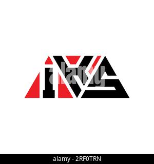 IKS triangle letter logo design with triangle shape. IKS triangle logo ...