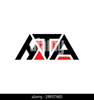 HTA triangle letter logo design with triangle shape. HTA triangle logo ...