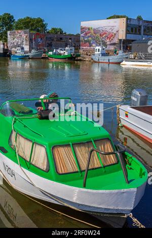 Fishing boats in Nida, Curonian Spit, Lithuania, Europe Stock Photo - Alamy