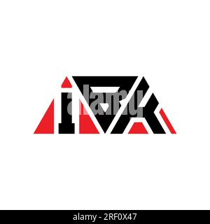 IBK triangle letter logo design with triangle shape. IBK triangle logo ...