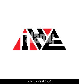 IHE triangle letter logo design with triangle shape. IHE triangle logo ...
