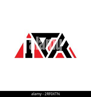 IAK triangle letter logo design with triangle shape. IAK triangle logo ...