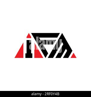 IFM triangle letter logo design with triangle shape. IFM triangle logo ...