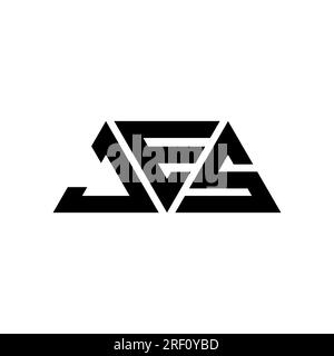 JES triangle letter logo design with triangle shape. JES triangle logo ...