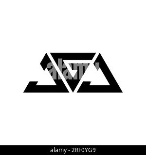 JGJ triangle letter logo design with triangle shape. JGJ triangle logo ...