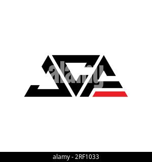 JCF triangle letter logo design with triangle shape. JCF triangle logo ...