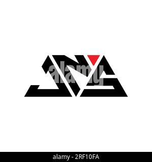 JNS triangle letter logo design with triangle shape. JNS triangle logo ...