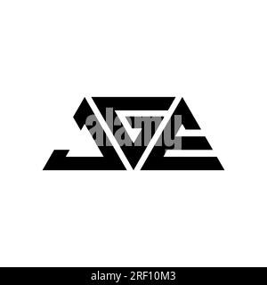 JGE triangle letter logo design with triangle shape. JGE triangle logo ...