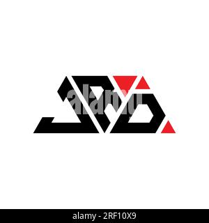 JRD triangle letter logo design with triangle shape. JRD triangle logo ...