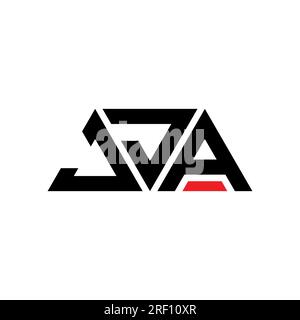 JJA triangle letter logo design with triangle shape. JJA triangle logo ...