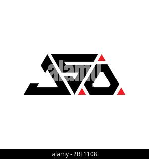 JSO triangle letter logo design with triangle shape. JSO triangle logo ...