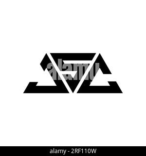 JSC triangle letter logo design with triangle shape. JSC triangle logo ...