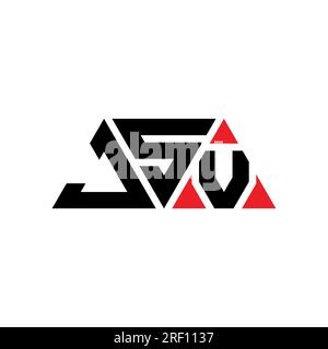 JSV triangle letter logo design with triangle shape. JSV triangle logo ...