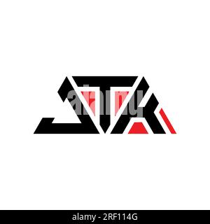 JTK triangle letter logo design with triangle shape. JTK triangle logo ...