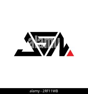 JSN triangle letter logo design with triangle shape. JSN triangle logo ...