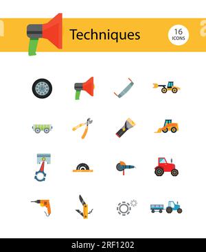 Techniques Icons Set Stock Vector Image & Art - Alamy