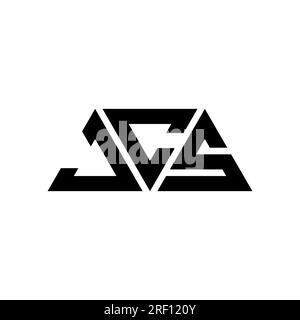 JCS triangle letter logo design with triangle shape. JCS triangle logo ...