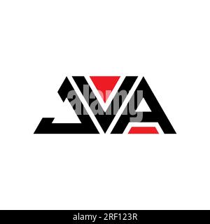JVA triangle letter logo design with triangle shape. JVA triangle logo ...