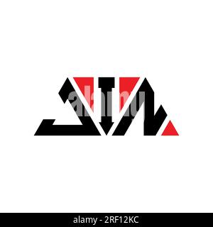 JIN triangle letter logo design with triangle shape. JIN triangle logo ...