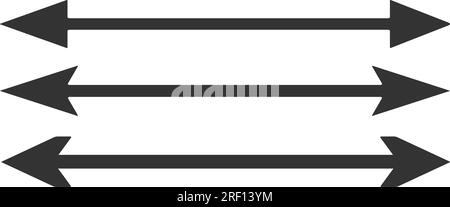 Long straight arrow. Horizontal double bold cursor line to right. Basic ...