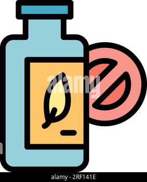 Gmo oil icon flat vector. Dna food. Medicine gene isolated Stock Vector ...