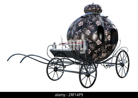 Gothic Carriage isolated on white, 3d render Stock Photo - Alamy