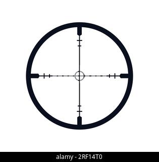 Vector illustration of a rifle crosshair aiming a deer. Deer target of ...