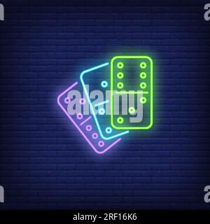 Bright domino tiles neon sign Stock Vector Image & Art - Alamy