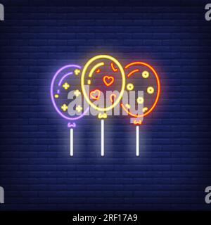Patterned balloon neon sign Stock Vector Image & Art - Alamy