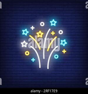 Sparkling fireworks neon sign Stock Vector Image & Art - Alamy