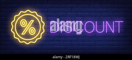 Percentage sign vector neon font typography Stock Vector Image & Art ...