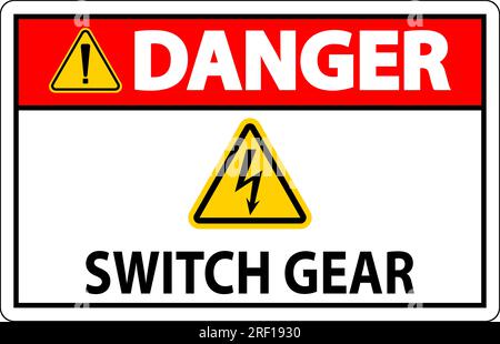 Danger Sign, Switch Gear Sign Stock Vector Image & Art - Alamy