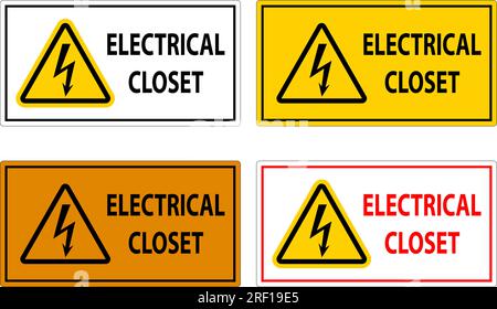 Safety Sign Electrical Closet Stock Vector Image & Art - Alamy