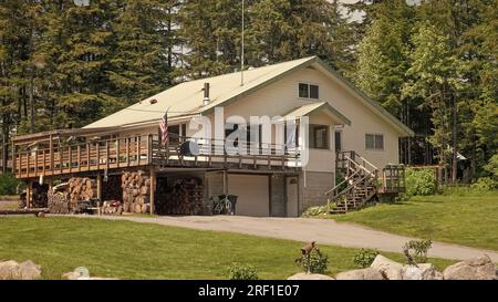 suburban house cottage in alaska. suburban house outdoor. photo of ...