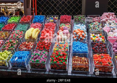 Varieties of Sugary Gummies in Various Shapes and Colors Stock Photo ...