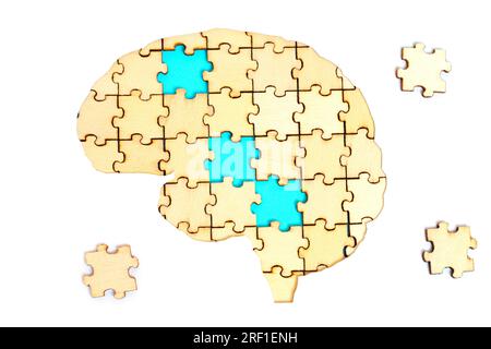 jigsaw puzzle incomplete of a human brain Stock Photo - Alamy