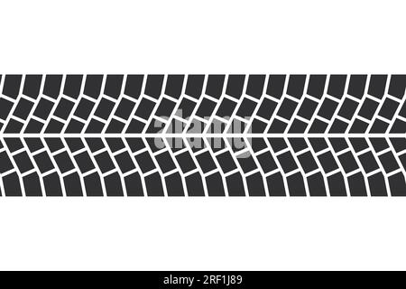 Auto tire tread seamless elements. Car tire patterns, wheel tyre tread ...