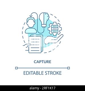 Customizable tacit knowledge blue linear icon concept Stock Vector ...