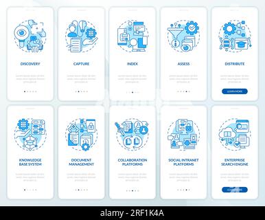 Walkthrough knowledge management with line icons concept Stock Vector Image & Art - Alamy