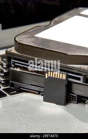 Hard disks and memory cards for computer Stock Photo - Alamy