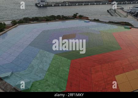 Hexa Grace by Victor Vasarely on the roof of Auditorium Rainier III ...