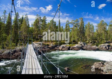 River Pite, rapids Trollforsen, Norrland, Sweden, Pitealven, Piteaelven ...