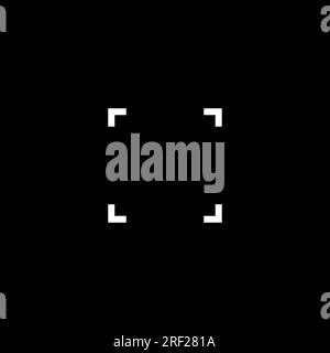 Futuristic square target, aim, sight, HUD reticle, cyberpunk aesthetics ...